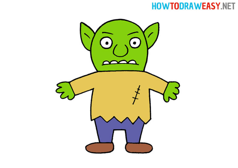 How to Draw a Goblin for Kids - How to Draw Easy