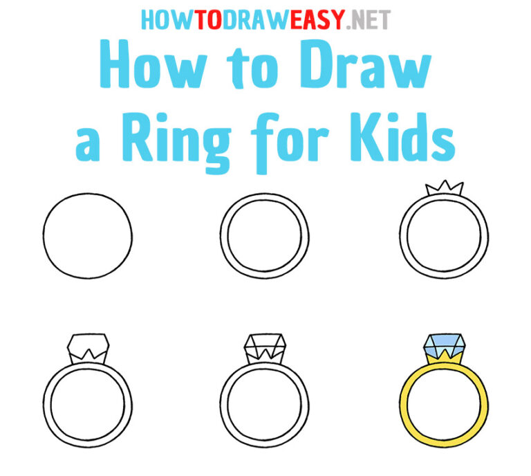 How to Draw a Ring for Kids - How to Draw Easy