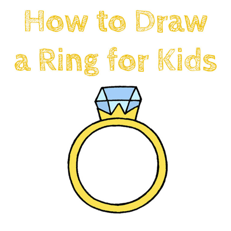 How to Draw a Ring for Kids - How to Draw Easy