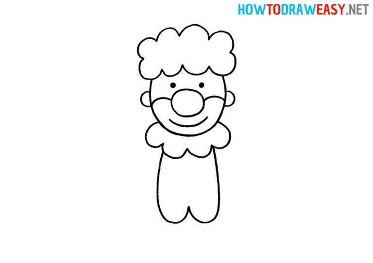 How to Draw a Clown for Kids - How to Draw Easy
