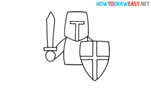 How to Draw a Crusader for Kids - How to Draw Easy