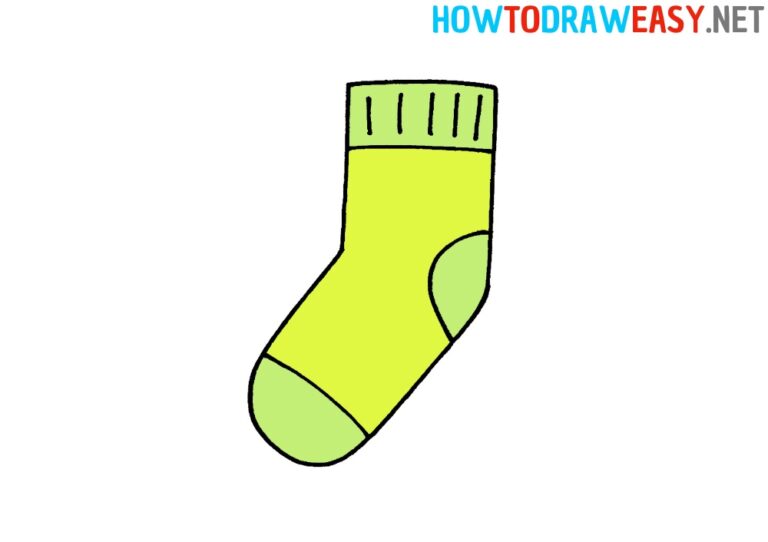 How to Draw a Sock for Kids - How to Draw Easy