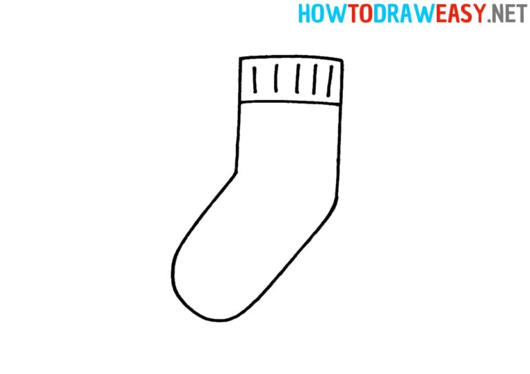 How to Draw a Sock for Kids - How to Draw Easy
