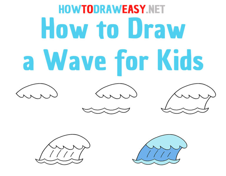 How to Draw a Wave for Kids - How to Draw Easy