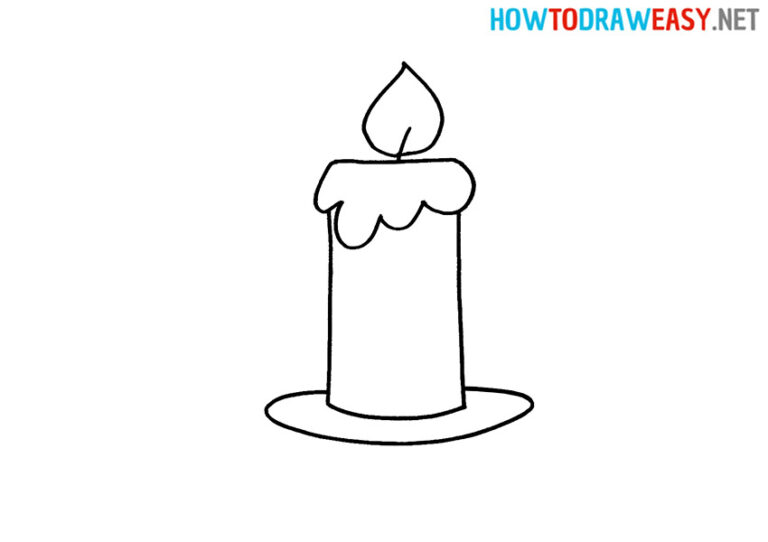 How to Draw a Candle for Kids - How to Draw Easy