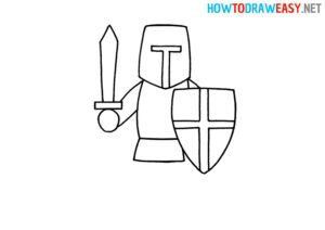 How to Draw a Crusader for Kids - How to Draw Easy