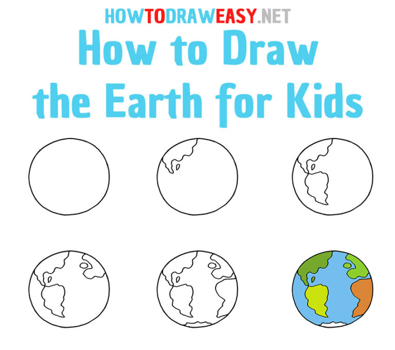 How to Draw the Earth for Kids - How to Draw Easy