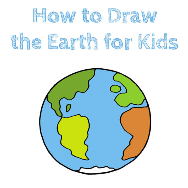 How to Draw the Earth for Kids - How to Draw Easy