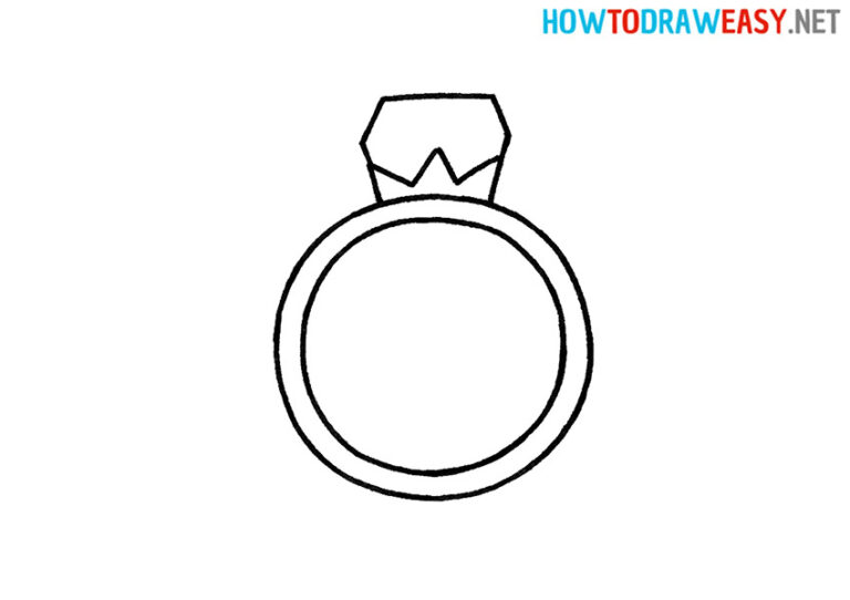 How to Draw a Ring for Kids - How to Draw Easy