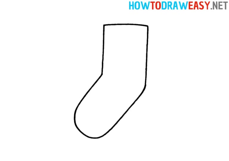 How to Draw a Sock for Kids - How to Draw Easy