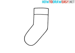 How to Draw a Sock for Kids - How to Draw Easy