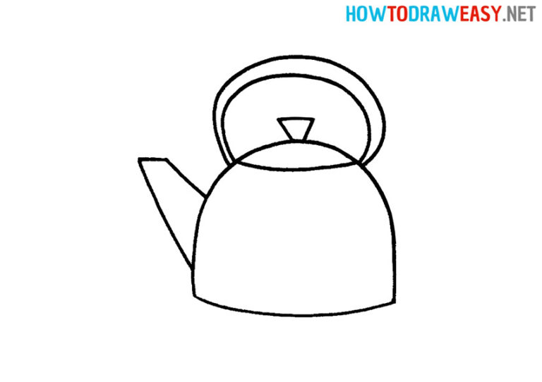 How to Draw a Teapot for Kids - How to Draw Easy