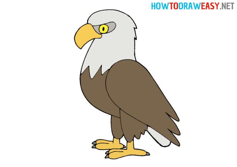 Eagle Drawing Tutorial - How to Draw Easy