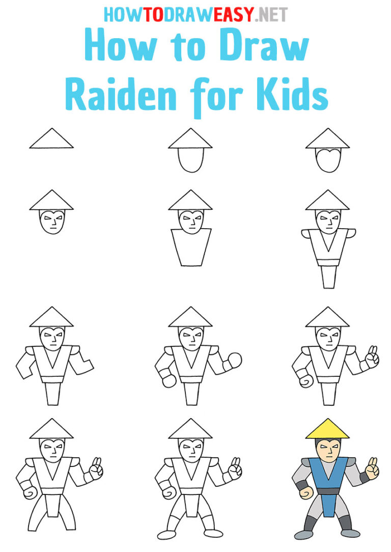 How to Draw Raiden for Kids - How to Draw Easy