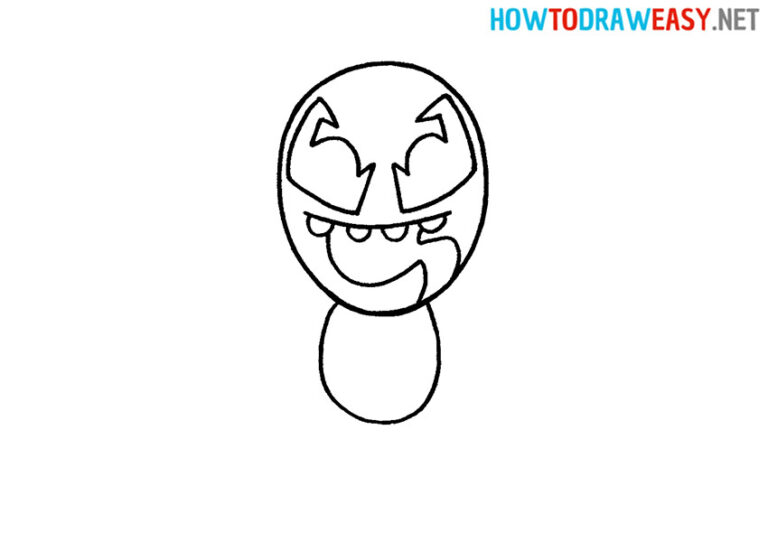 How to Draw Venom for Kids - How to Draw Easy