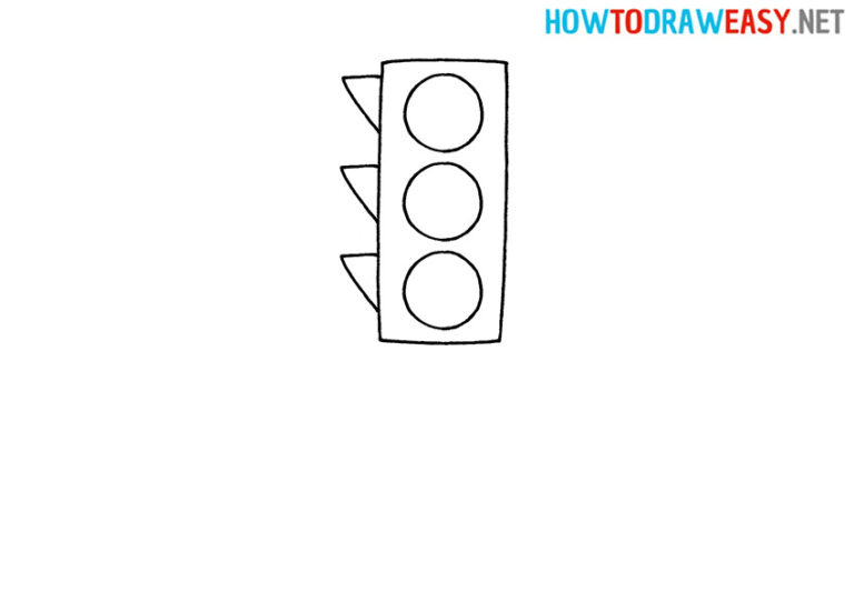 How to Draw a Traffic Light for Kids - How to Draw Easy