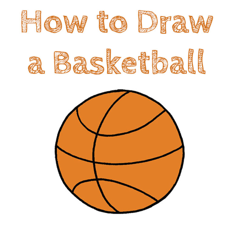 How to Draw a Basketball for Kids - How to Draw Easy