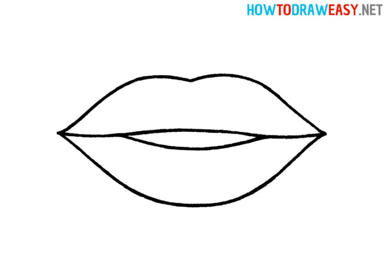 How to Draw Lips for Kids - How to Draw Easy