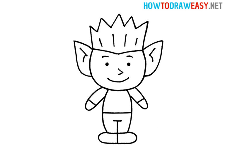 How to Draw a Troll for Kids - How to Draw Easy