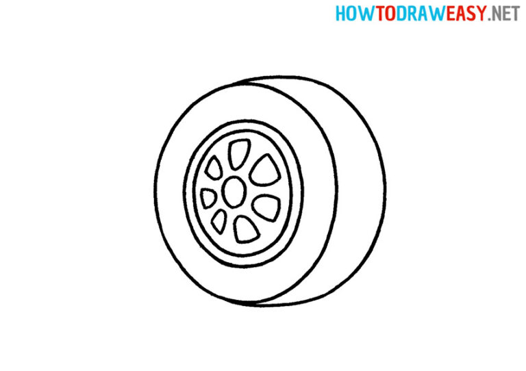 How to Draw a Wheel for Kids - How to Draw Easy