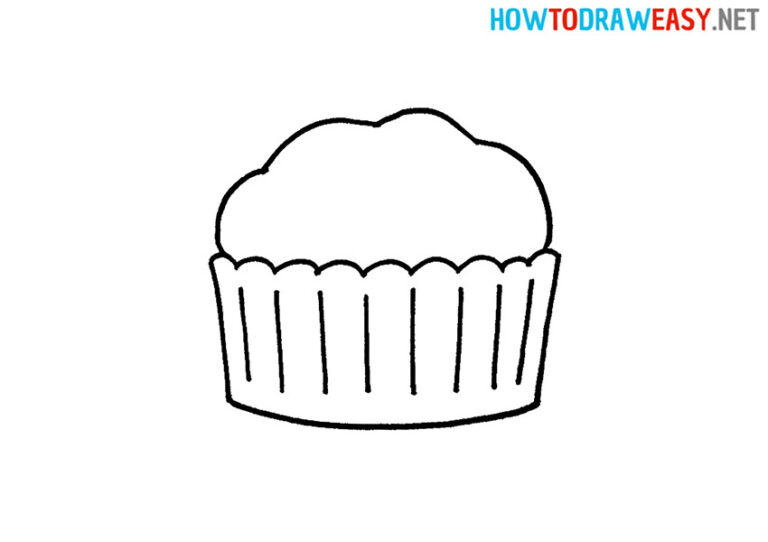 How to Draw a Muffin for Kids - How to Draw Easy