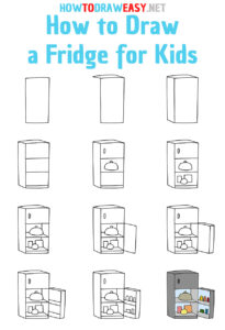 How to Draw a Fridge for Kids - How to Draw Easy