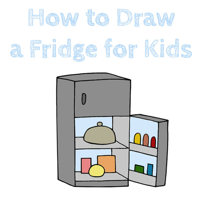 How to Draw a Fridge for Kids - How to Draw Easy