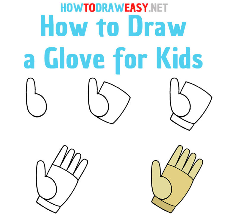 How to Draw a Glove for Kids - How to Draw Easy