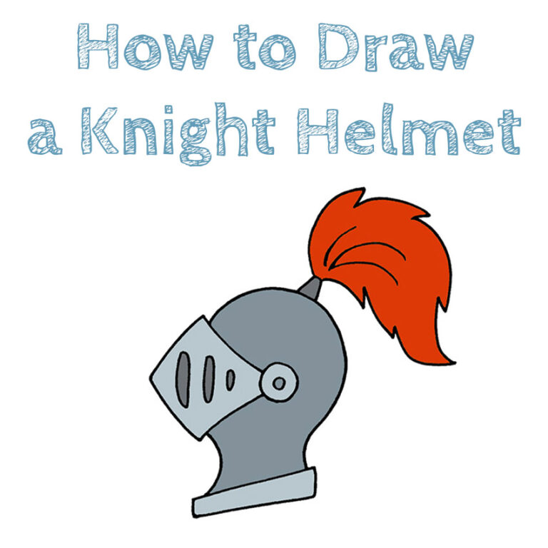 How to Draw a Knight Helmet for Kids - How to Draw Easy