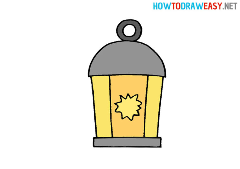 How to Draw a Lantern for Kids - How to Draw Easy