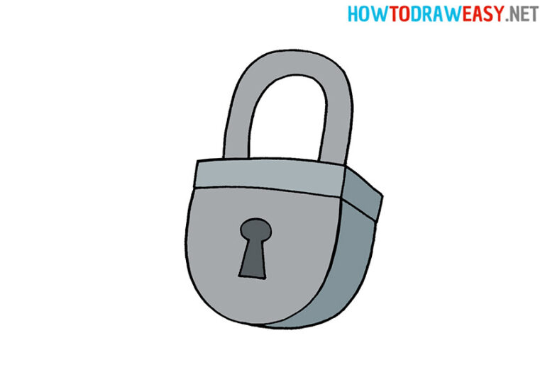 How to Draw a Lock for Kids - How to Draw Easy