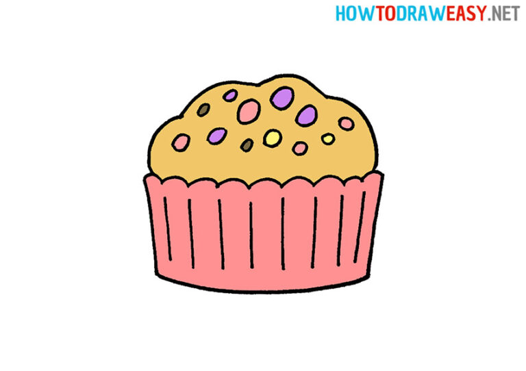 How to Draw a Muffin for Kids - How to Draw Easy