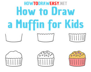 How to Draw a Muffin for Kids - How to Draw Easy