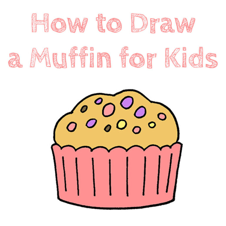 How to Draw a Muffin for Kids - How to Draw Easy