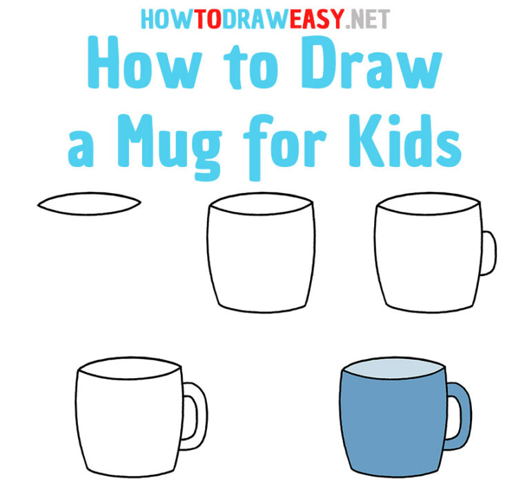 How to Draw a Mug for Kids - How to Draw Easy