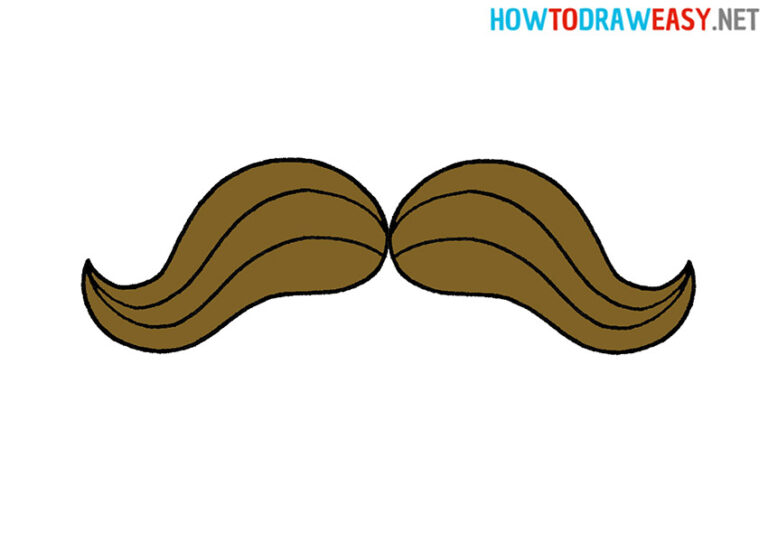 How to Draw a Mustache for Kids - How to Draw Easy