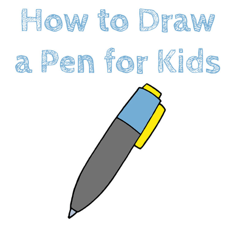 How to Draw a Pen for Kids - How to Draw Easy