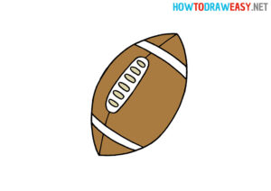 How to Draw a Rugby Ball for Kids - How to Draw Easy