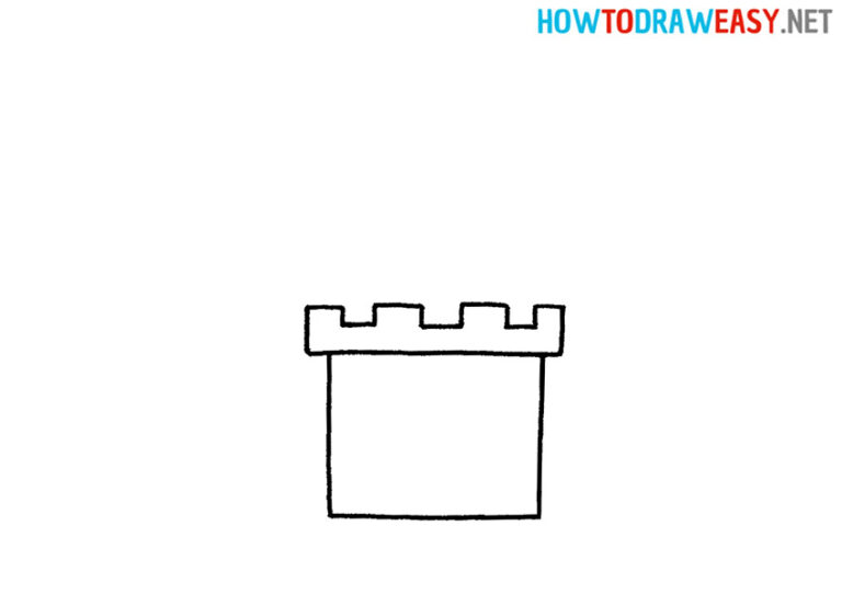How to Draw a Castle for Kids - How to Draw Easy