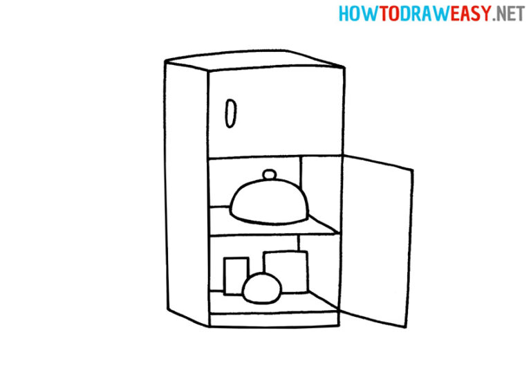 How to Draw a Fridge for Kids - How to Draw Easy