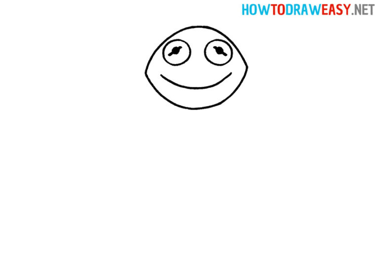 How to Draw Kermit the Frog for Kids - How to Draw Easy