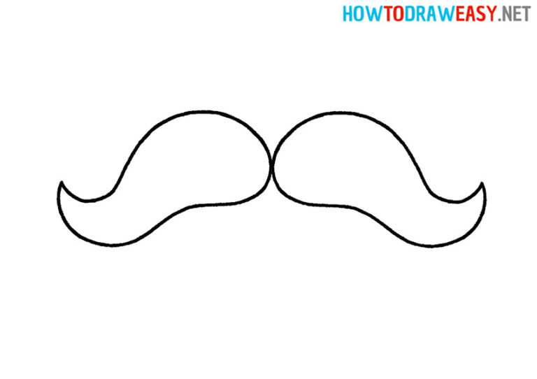 How to Draw a Mustache for Kids - How to Draw Easy