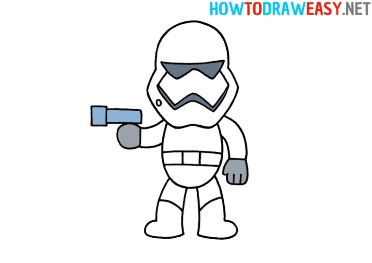 How to Draw a Stormtrooper for Kids - How to Draw Easy