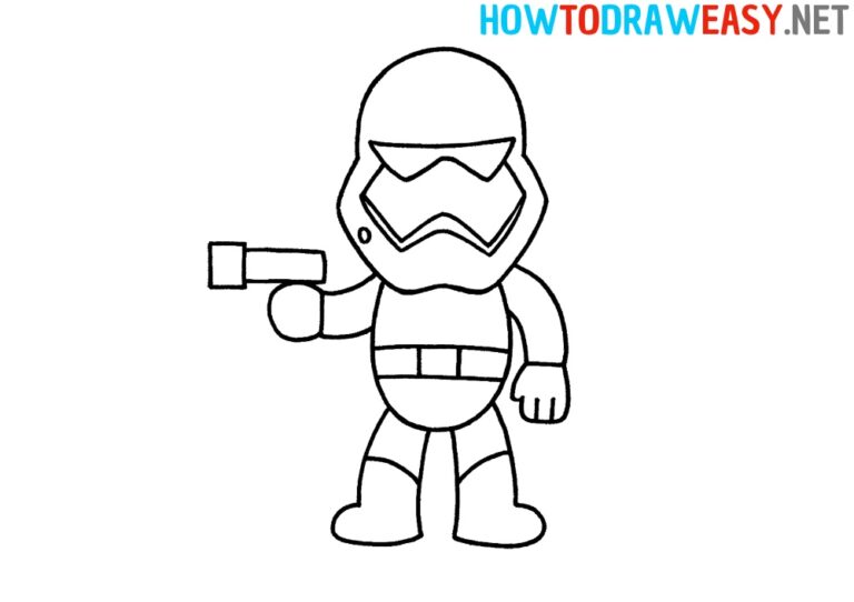 How to Draw a Stormtrooper for Kids - How to Draw Easy