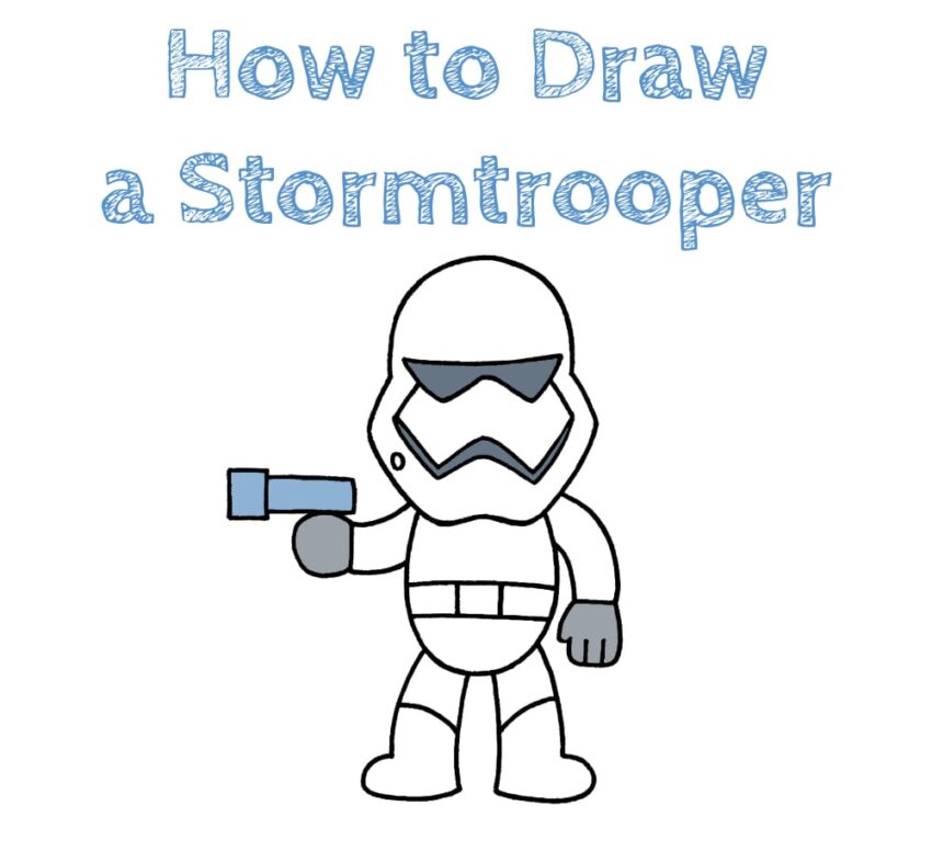 How to Draw a Stormtrooper for Kids - How to Draw Easy
