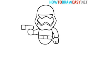 How to Draw a Stormtrooper for Kids - How to Draw Easy
