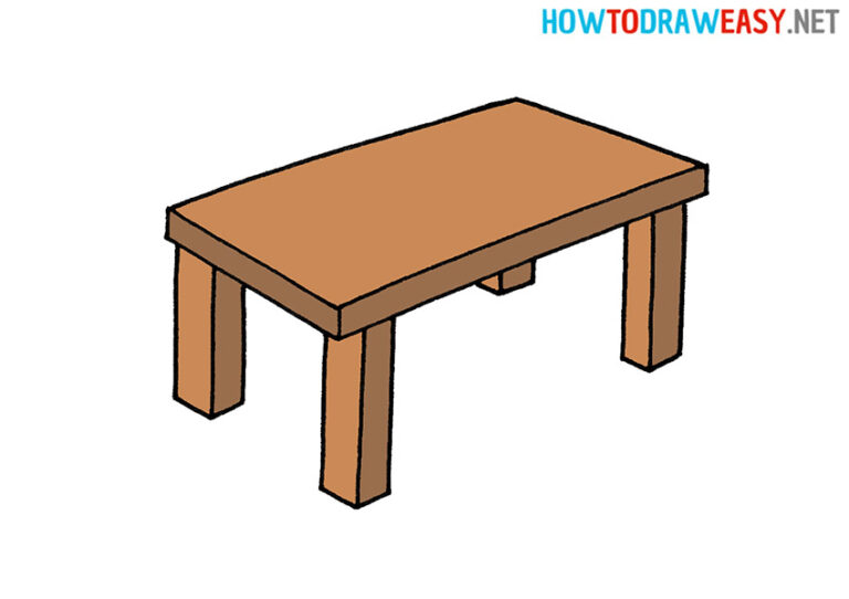 How to Draw a Table for Kids - How to Draw Easy