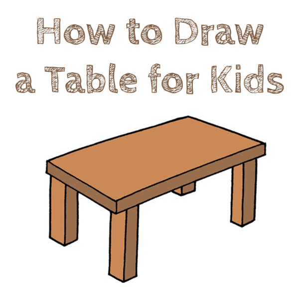 How to Draw a Table for Kids - How to Draw Easy
