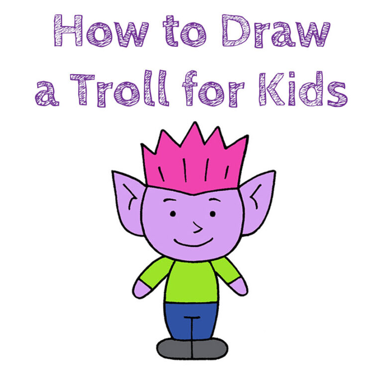 How to Draw a Troll for Kids - How to Draw Easy