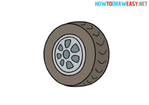 How to Draw a Wheel for Kids - How to Draw Easy